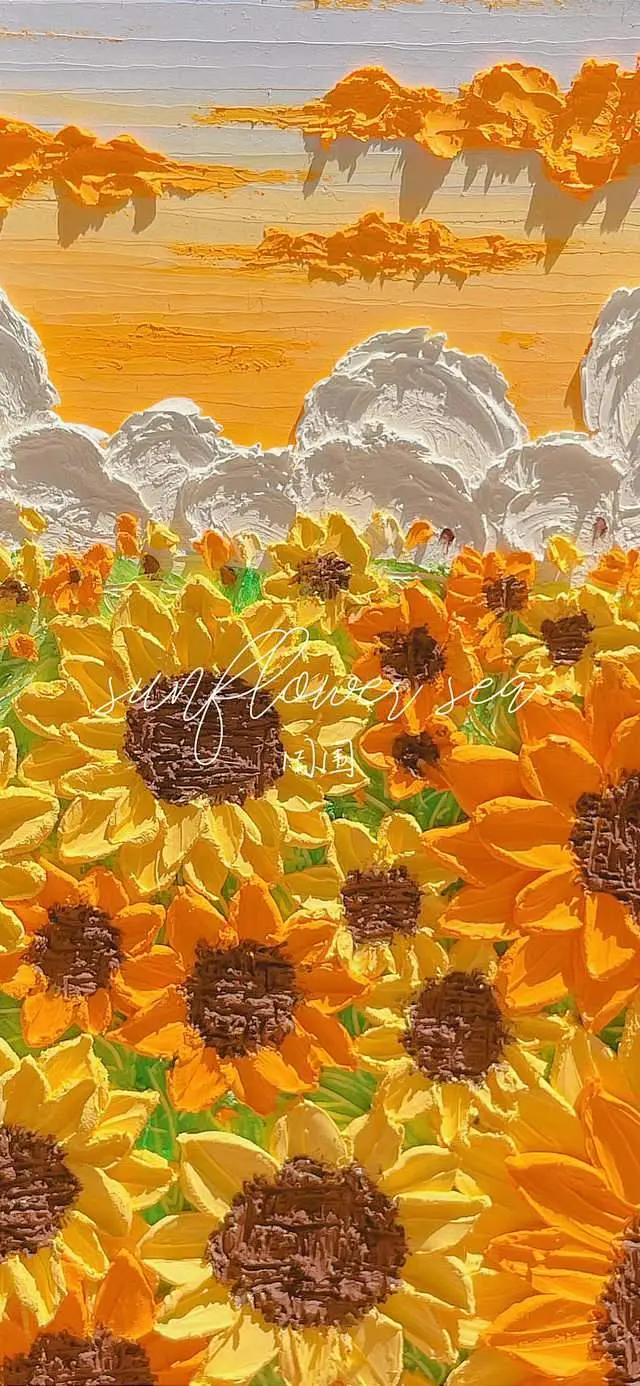 清新治愈油画风景插画壁纸-花瓣网