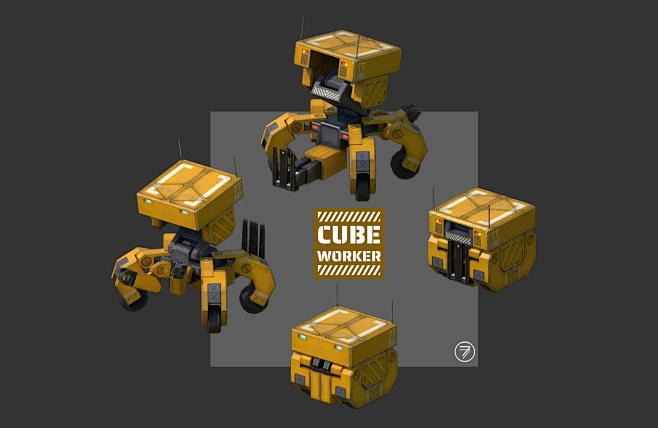 Cube Worker Drone-花瓣网