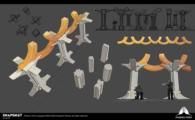 Phoenix Point: Legacy of The Ancients, Denis Bozhkov : Props sketches ...