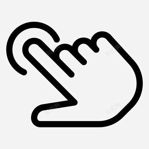 手指触摸点击屏幕图标高清素材 屏幕 戳 手 手势 手指触摸 指纹 按下 点击 触摸手势线图标 icon 标识 标志 UI图标 设计图片 免费 ...