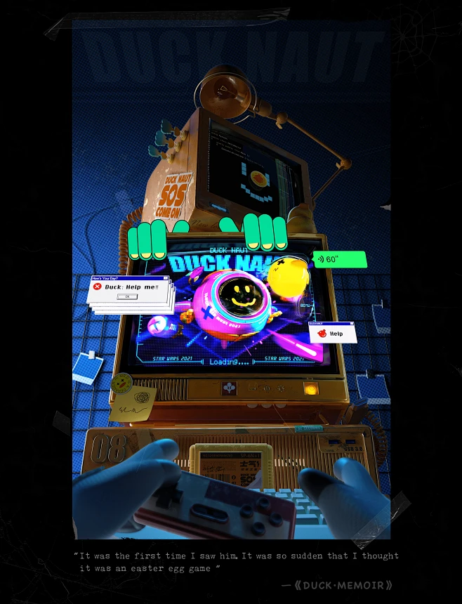 cartoon Character design IP 3D astronaut c4d metaverse story-花瓣网