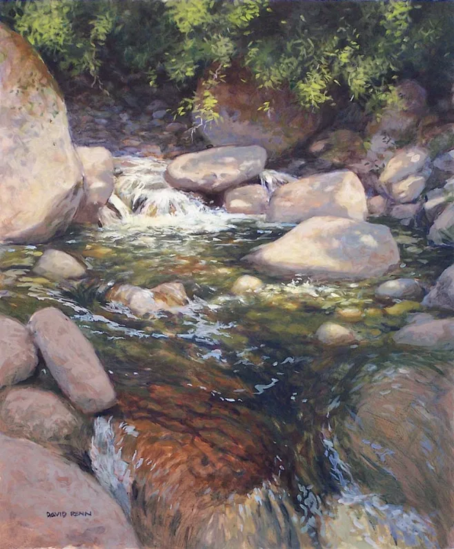 Mountain Stream by postapocalypsia on deviantART-花瓣网