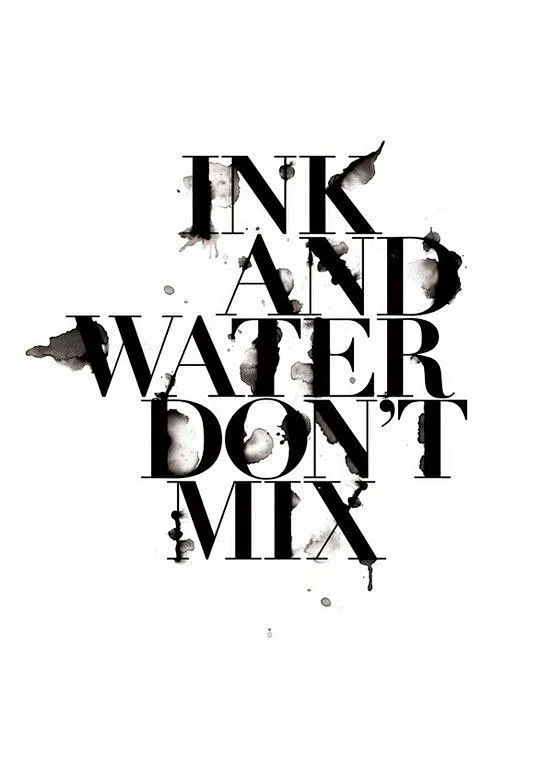 Ink and water don't mix...but when they do it looks pretty cool! The ...