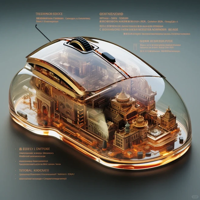 这款透明鼠标，把故宫放进去了，按一次底蕴+1