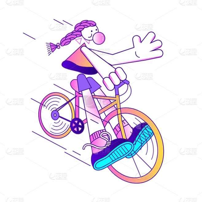 手绘 时尚人物贴纸素材 花瓣网 3284