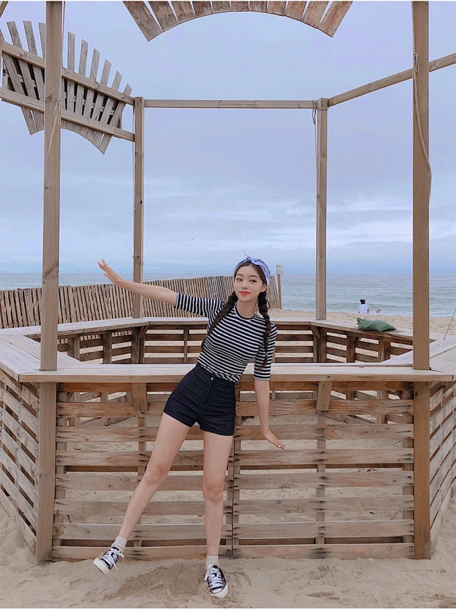 [chuu made] 水平的本能 条纹修身T恤 : ★믿.고.입.는.츄.메.이.드.티.셔.츠★ 본능적인 가로 스트라이프로 심심X ...