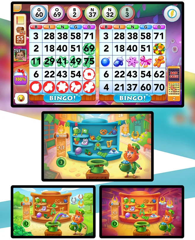 BINGO Blitz Digital Art digital illustration Drawing game interface ...
