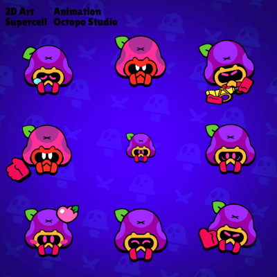 Brawl Stars 2d animation - Enchanted Woods-花瓣网