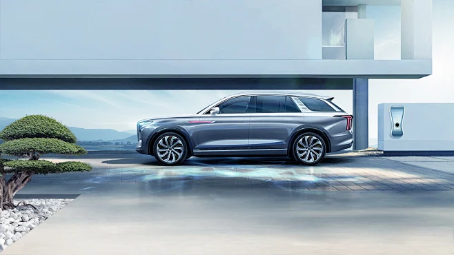 红旗E-HS9上市KV-花瓣网