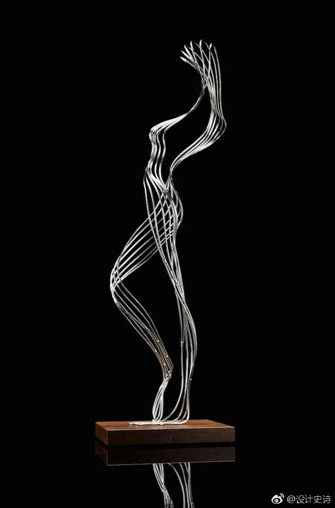 英国艺术家Martin Debenham通过玩转金属线的扭曲、弯折与焊接所创造的作品 -花瓣网