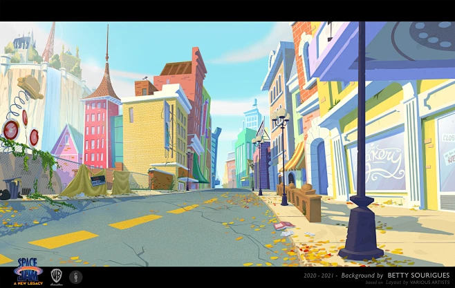 Space Jam 2 Background : empty street-花瓣网