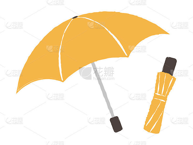 折叠伞的简单插图