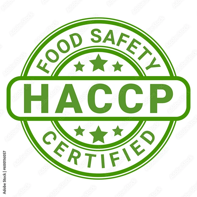 Green Food Safety HACCP Certified stamp sticker with Stars vector ...