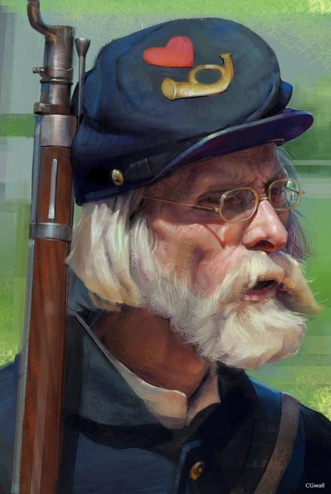 CGwall游戏原画网站_老头头像原画-花瓣网