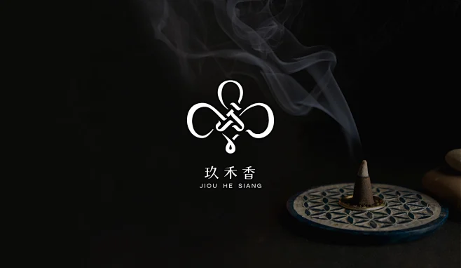 brand identity chinese knot flower Incense logo Logotype orchid chinese ...