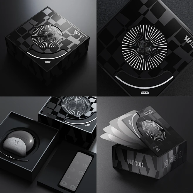 box brand identity Earbuds package TWS visual branding packaging design ...