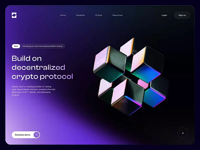 Web3 crypto hero section 3d motion design 3d animation crypto cube ...