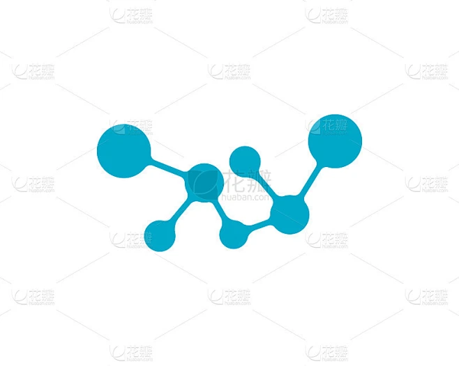 分子矢量插图设计素材-花瓣网