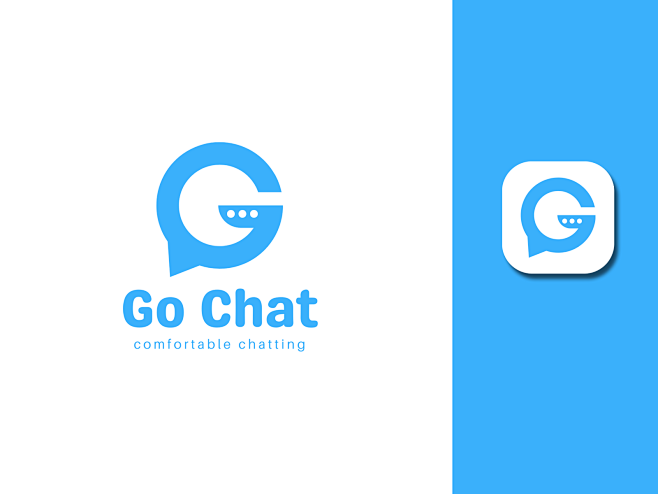Go Chat App Logo G letter logo app logo chat l a z y d o g letter log