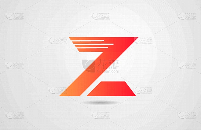 z orange alphabet letter logo icon design素材-花瓣网