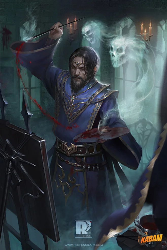 BloodArtist [www.redpencilart.com], Red Pencil Art : @2014 Kabam Cards-花瓣网