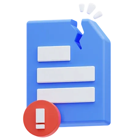 File Error 3D Icon