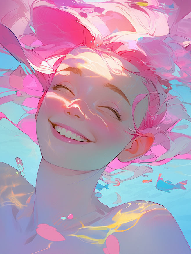 Gadal_girl_swims_underwater_in_the_style_of_otomo_katsuhiro_in ...