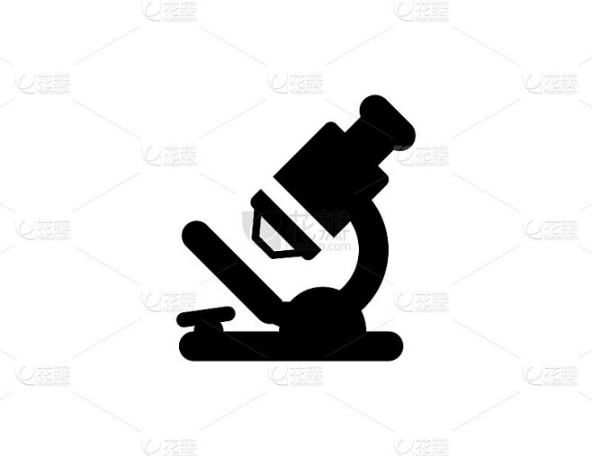 显微镜图标。孤立的显微镜符号-向量