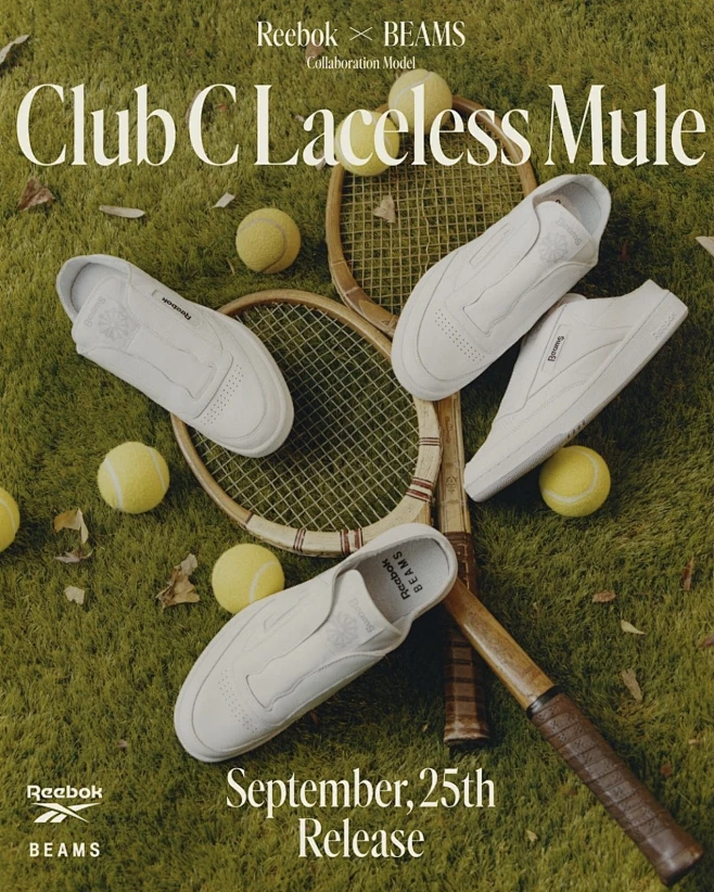 BEAMS x Reebok Club C Laceless Mule 联名鞋款发布 – NOWRE现客-花瓣网