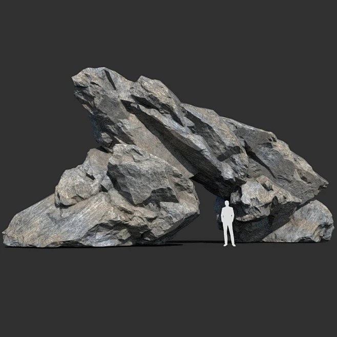 Low poly Rock Package - Game Asset-花瓣网