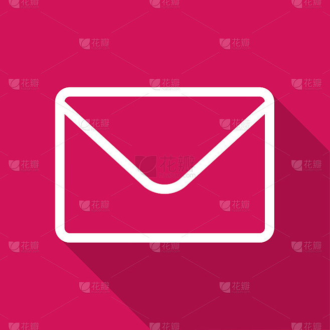 mail icon simple flat vector illustration color