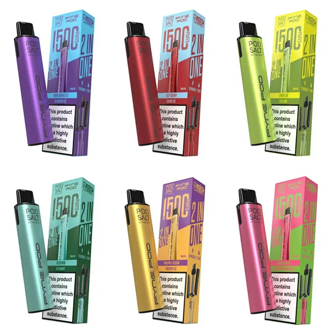 PYNE POD 2 IN 1 1500 DISPOSABLE VAPE DEVICE 20MG BY POD SALT-花瓣网