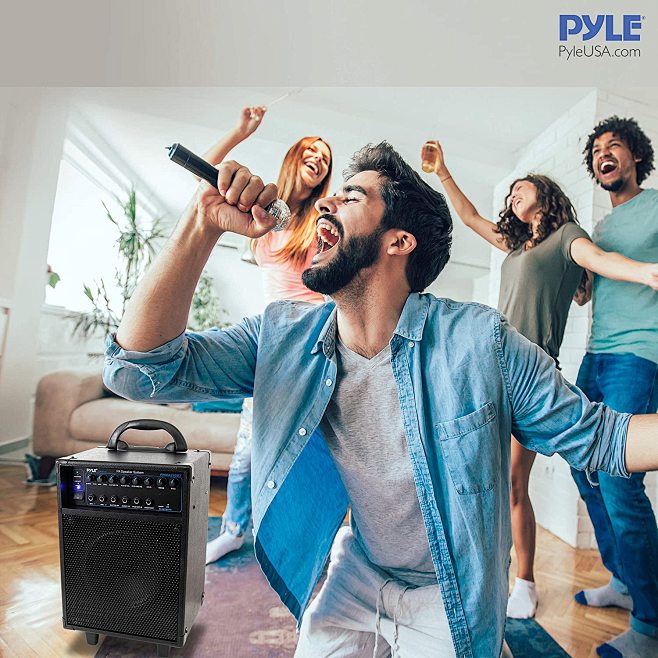 Amazon.com: Pyle Wireless Portable PA System-400W Bluetooth Compatible ...