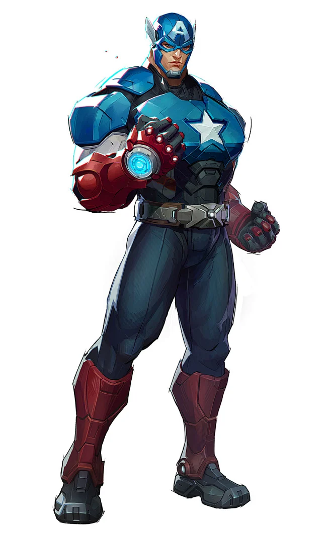 Captain America Art from Marvel Rivals-花瓣网