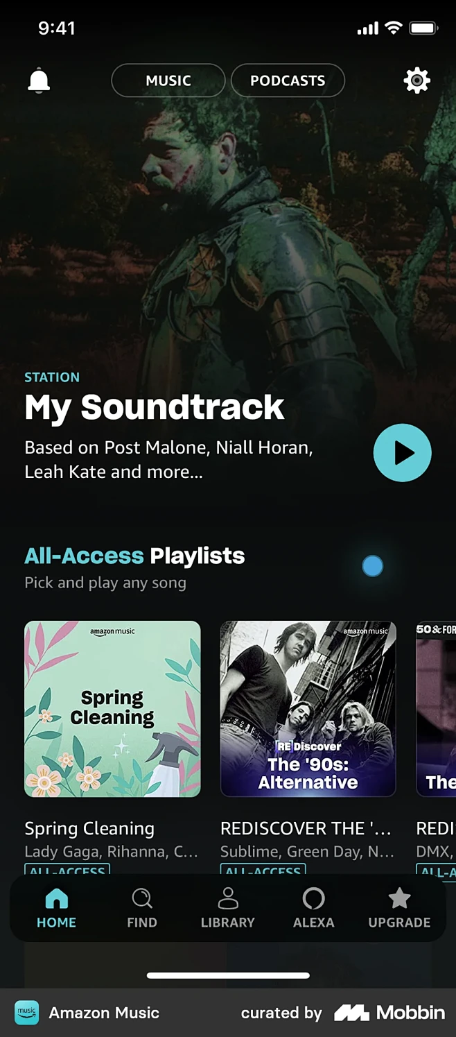 Amazon Music Onboarding screen-花瓣网