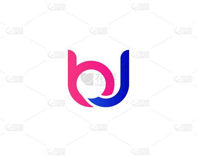 JB BJ字母LOGO设计VECTOR TEMPLATE 。JB BJ LOGO设计.