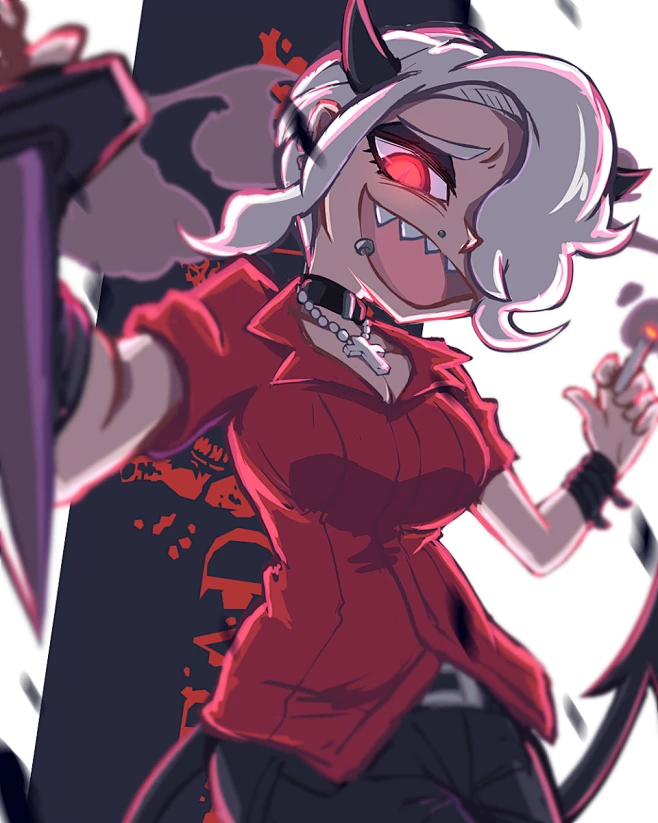 #Helltaker BAD END 05 - 胡聖的插画-花瓣网