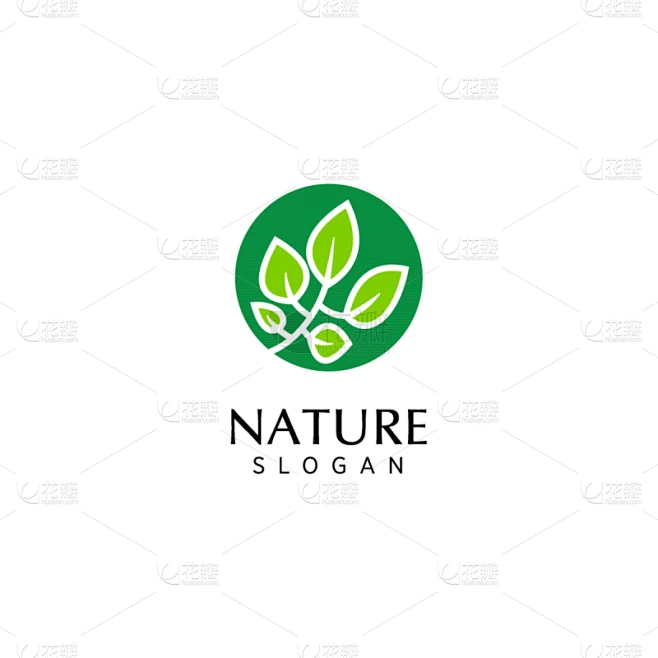 nature logo template premium素材-花瓣网