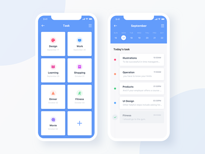 To do task list ux typography ui icon app design