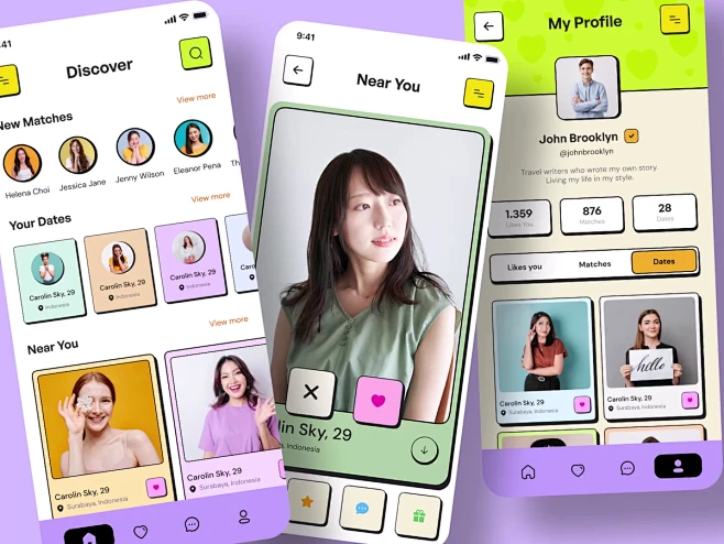 Dating App Design Mobile App app app animation app design date date app ...