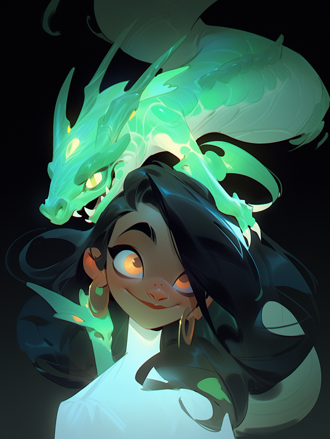 Gadal_a_girl_child_head_is_lighted_up_with_lightportrait_of_gir ...