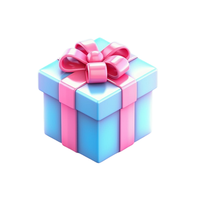 xmorse_A_lovely_gift_icon_designBlue_box_body_pink_ribbon_Isome ...
