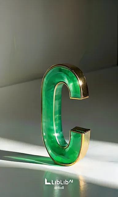 fc,translucent jade object,3d objects,golden edging,soft light and ...