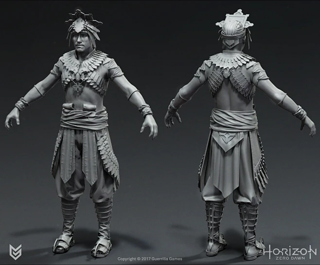 Horizon Zero Dawn - Sun King Avad, Ben Erdt : Sculpted the male base ...