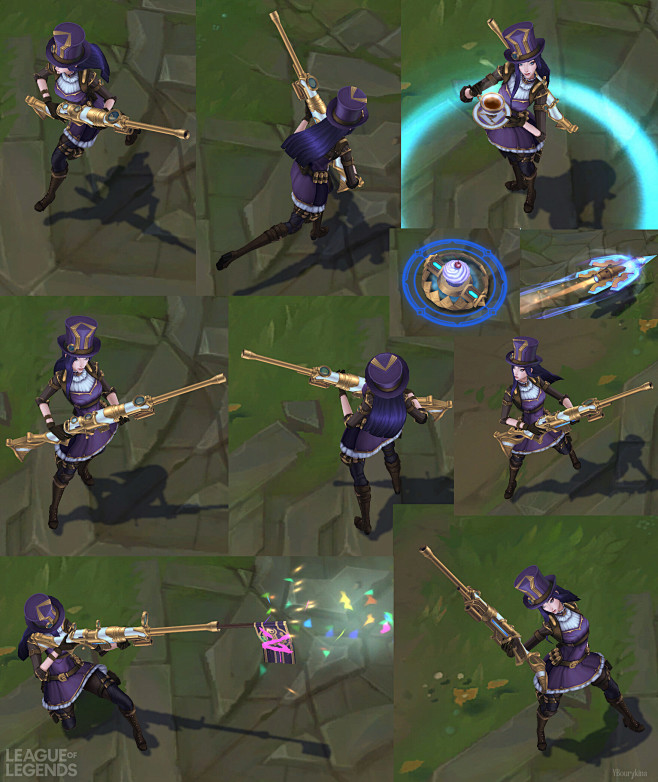 Caitlyn ASU, 皮城女警 lol俯视图 was a MASSIVE team effort! Arcane Skin: https://www.artstation.com ...