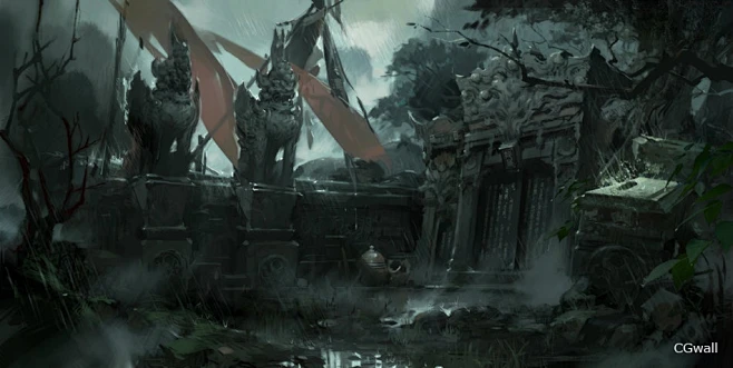 庄滋强近期场景作品（16张） - cgwall游戏原画-花瓣网