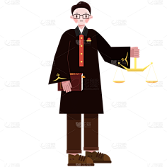 法院、法官、法徽-花瓣网|陪你做生活的设计师 | 扁平-法官职业形象元素-SVG4