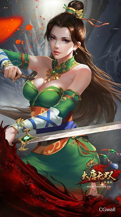 CGwall游戏原画网站_玉女美女半身像-花瓣网