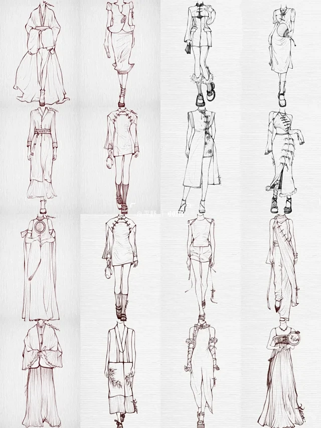 服装设计效果图 - 小红书搜索-花瓣网