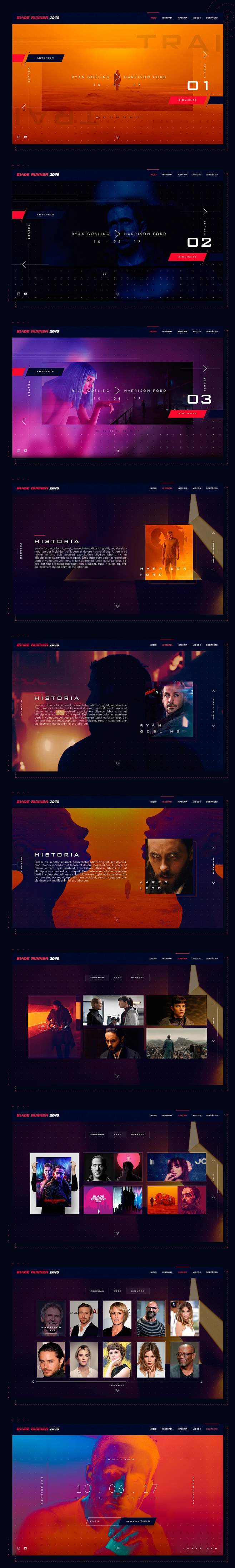 Blade Runner - Concept UI - UX Design Web(1400×9340)-花瓣网